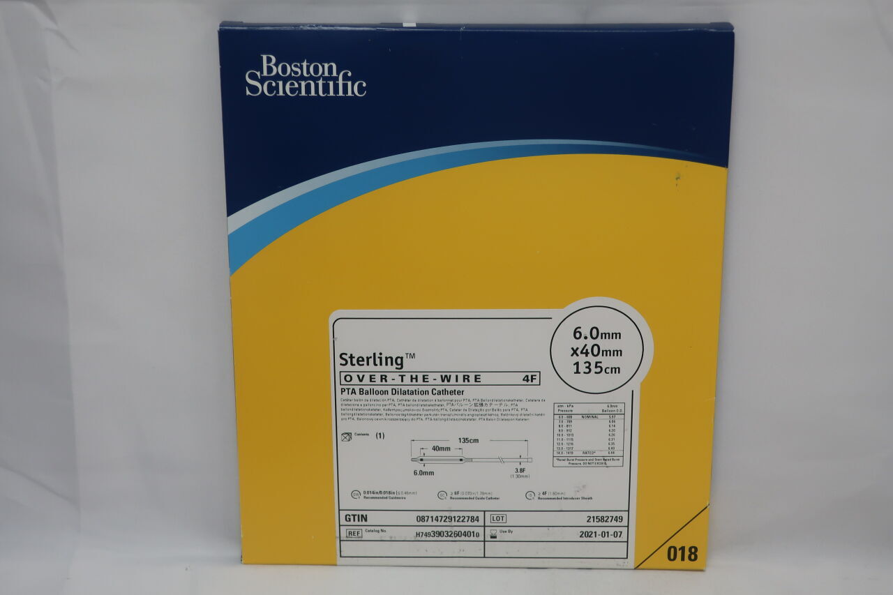 New Boston Scientific 3903260401exp Sterling Over The Wire Pta Balloon Dilatation Catheter 4f X