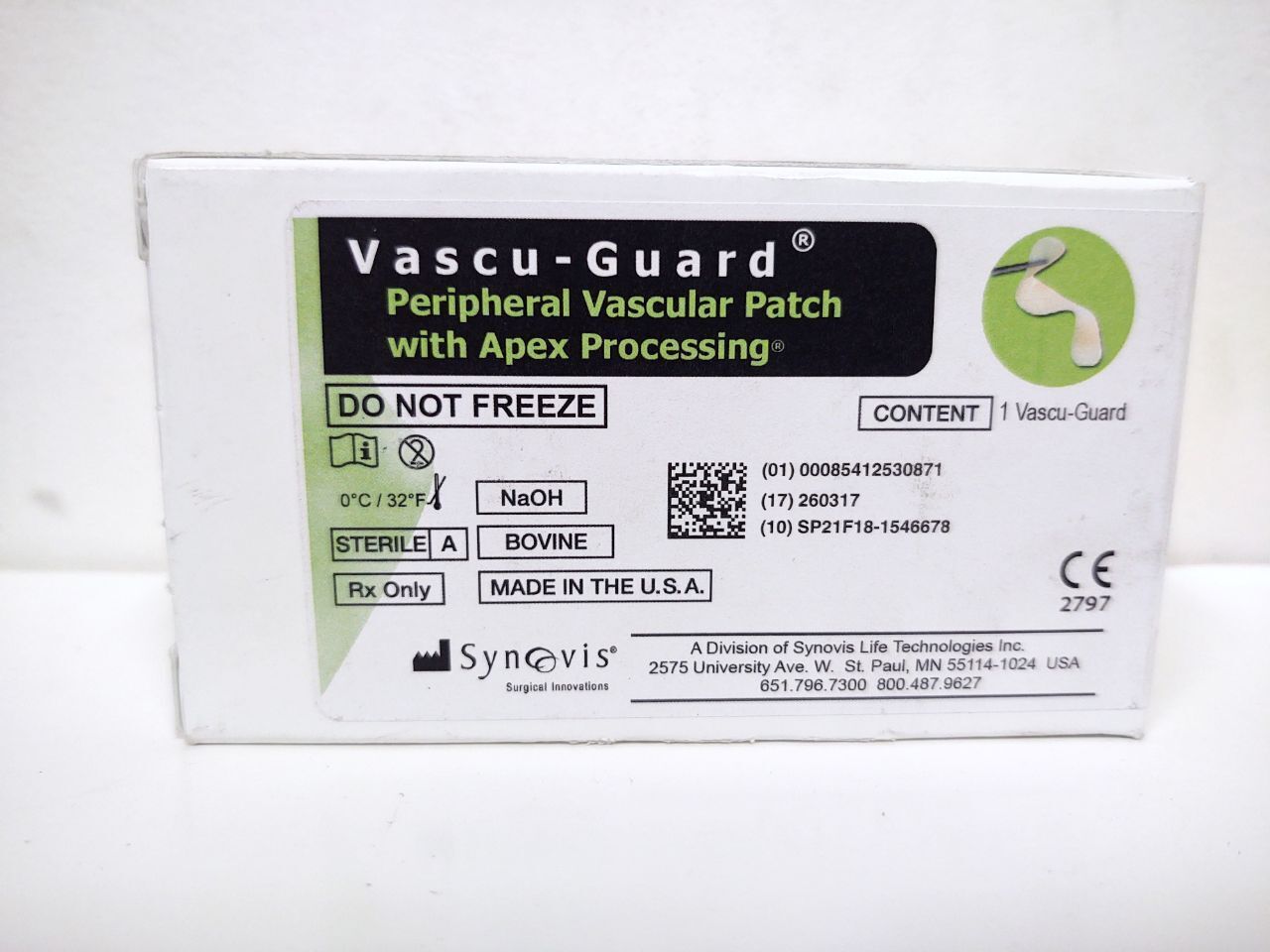 New SYNOVIS VG0106N Vascu-Guard Peripheral Vascular Patch with Apex ...