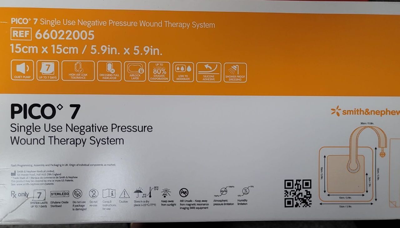New SMITH & NEPHEW 66022005 Smith & Nephew Pico 7 - 15cm X 15cm / 5.9in ... New SMITH & NEPHEW 66022005 Smith & Nephew Pico 7 - 15cm X 15cm / 5.9in ...