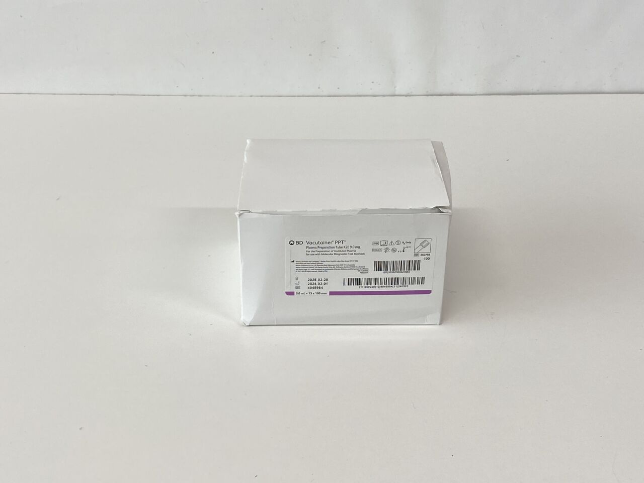 New BD Box of 100 Vacutainer PPT Plasma Preparation Tubes362788 Exp ...