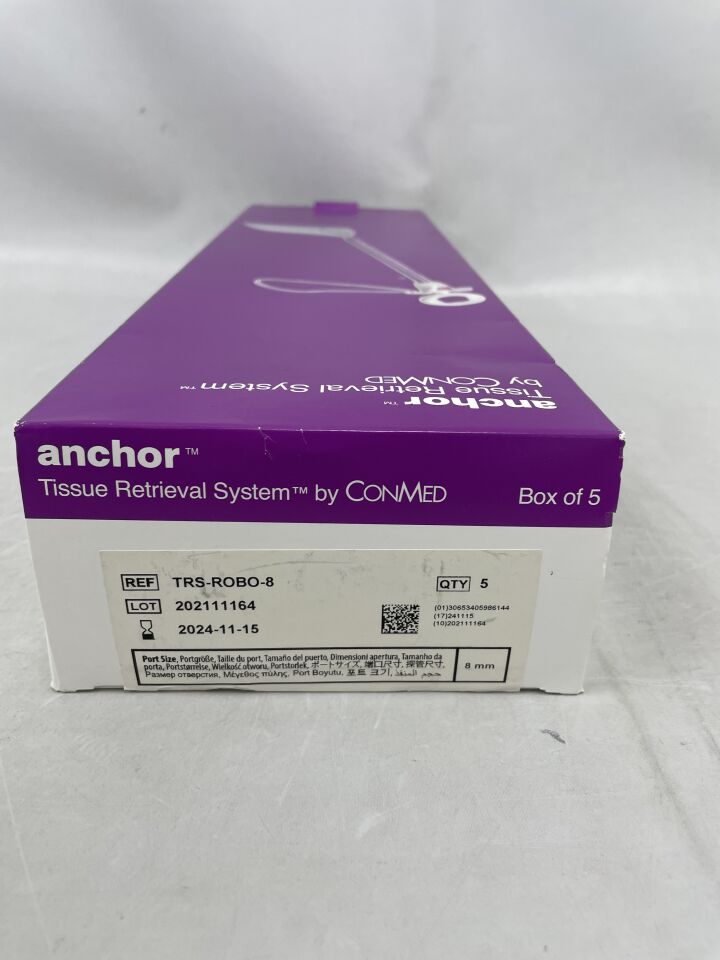 New CONMED TRS-ROBO-8 Anchor Tissue Retrieval Bag System w/Introducer ...