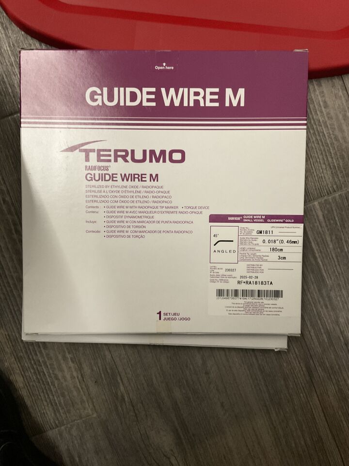 Used TERUMO Radifocus Guide Wire M Small Vessel Glidewire Gold with ...