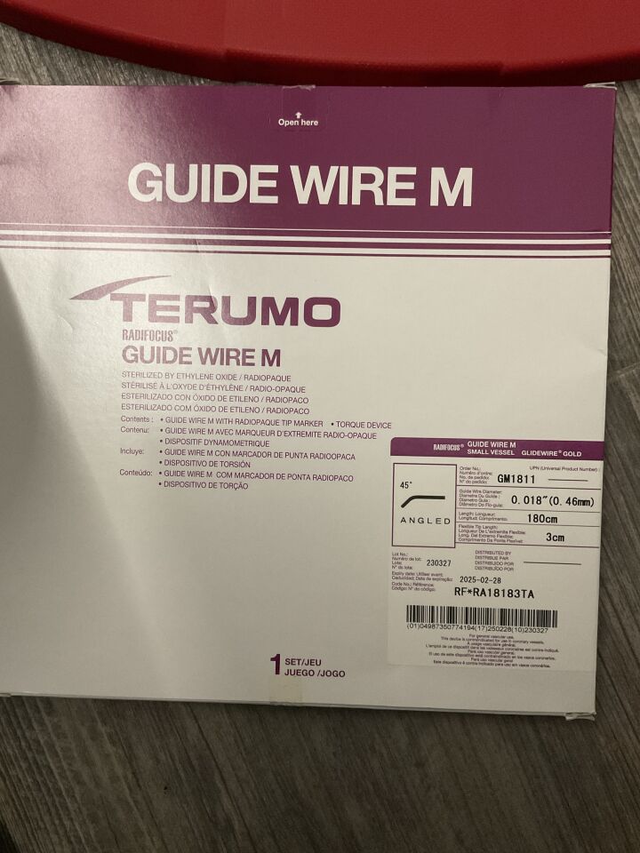 Used TERUMO RADIFOCUS GUIDE WIRE M Guide wire with radiopaque tip ...
