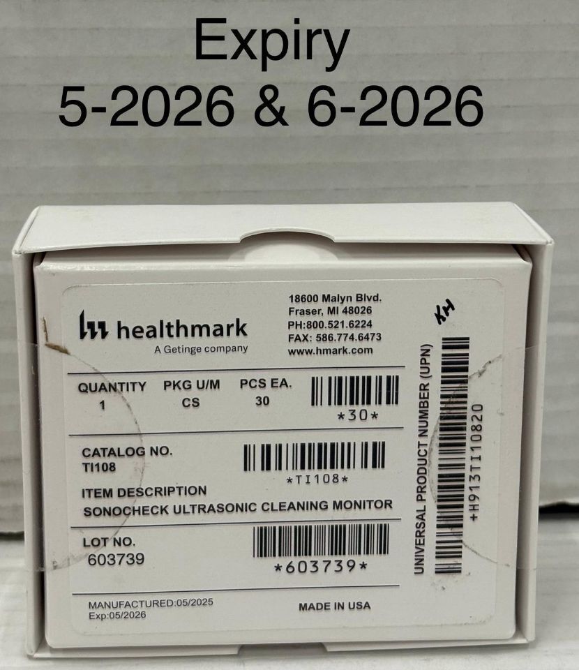 New HEALTHMARK ti108 MONITOR, CLEANING, ULTRASONIC, SONO CHECK, 30/CS ...